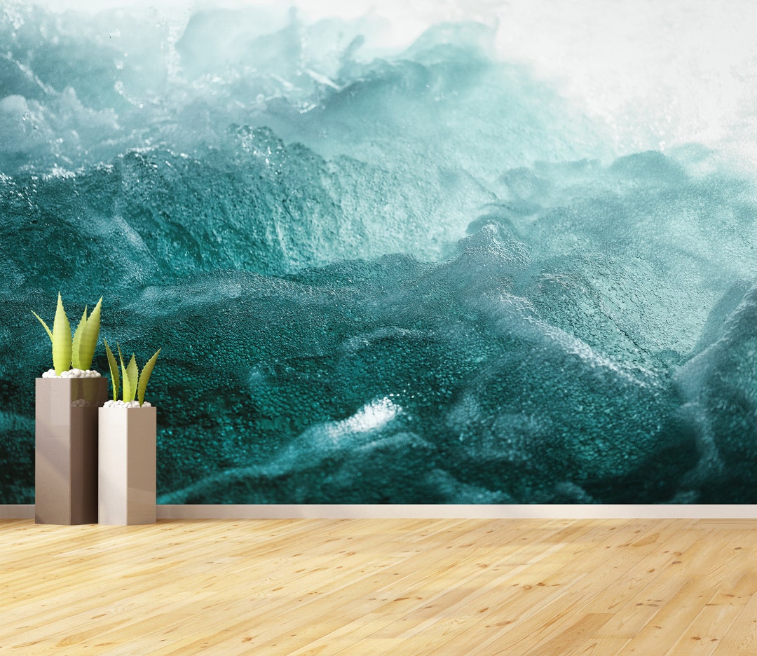 Water Mural Underwater Wallpaper Abstract Mural Sea Wave - Etsy