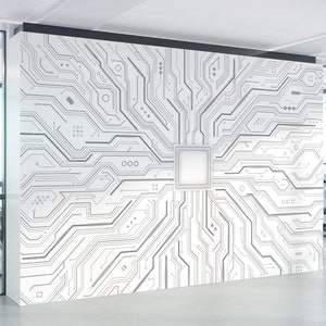 Abstract Electronic Circuit Board Wall Mural Wallpaper IT Technology ...