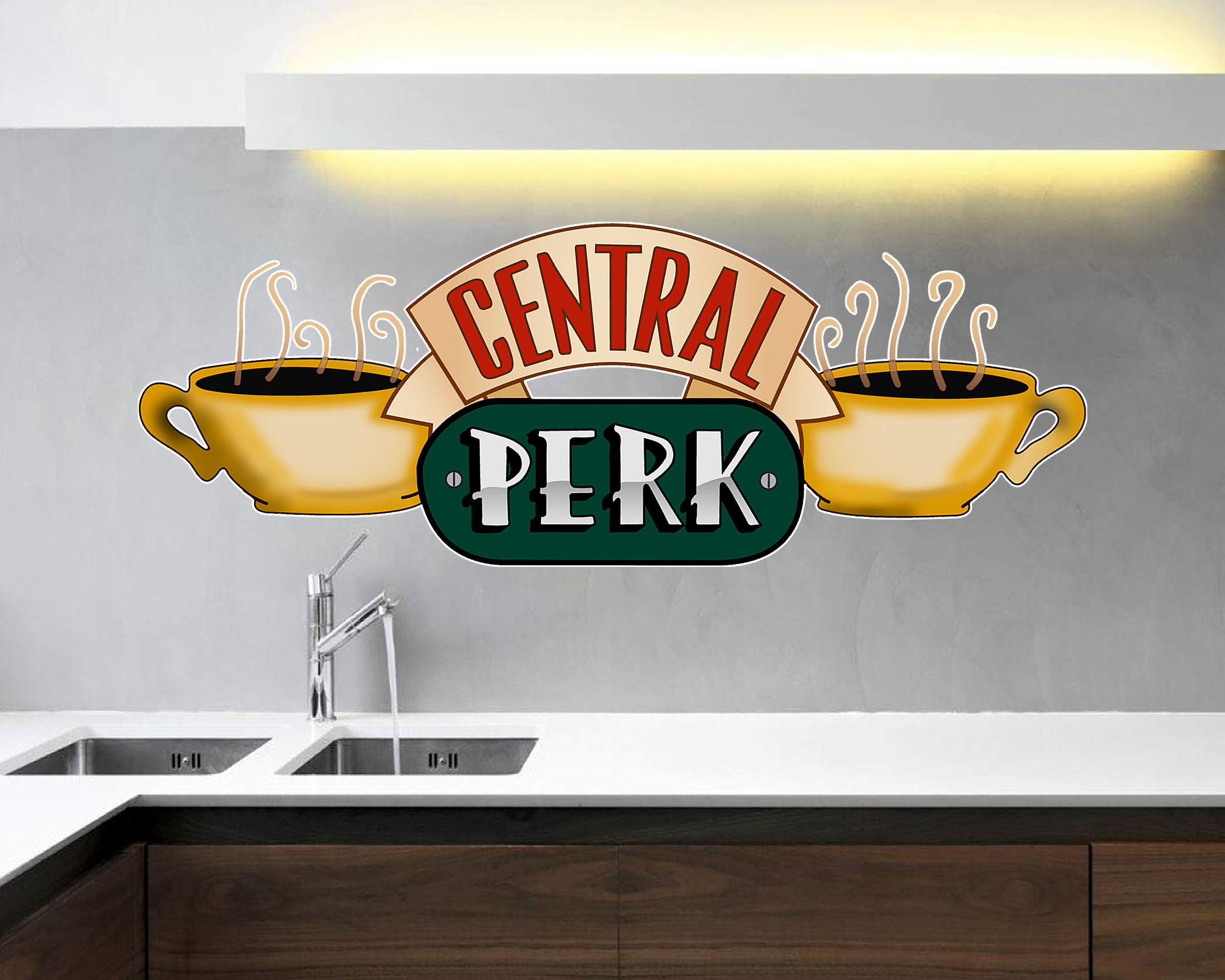 Central Perk Decal Central Perk Decor Kitchen Wall Art Central | Etsy