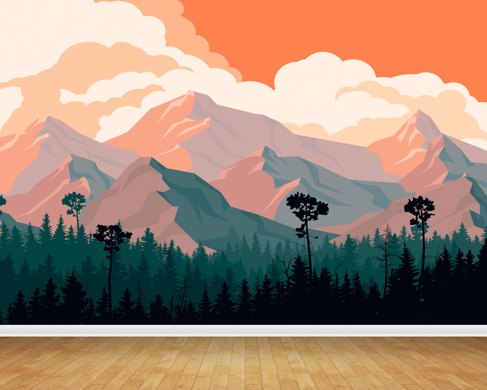 Landscape Wallpaper Peel & Stick Self-adhesive Wall Mural | Etsy