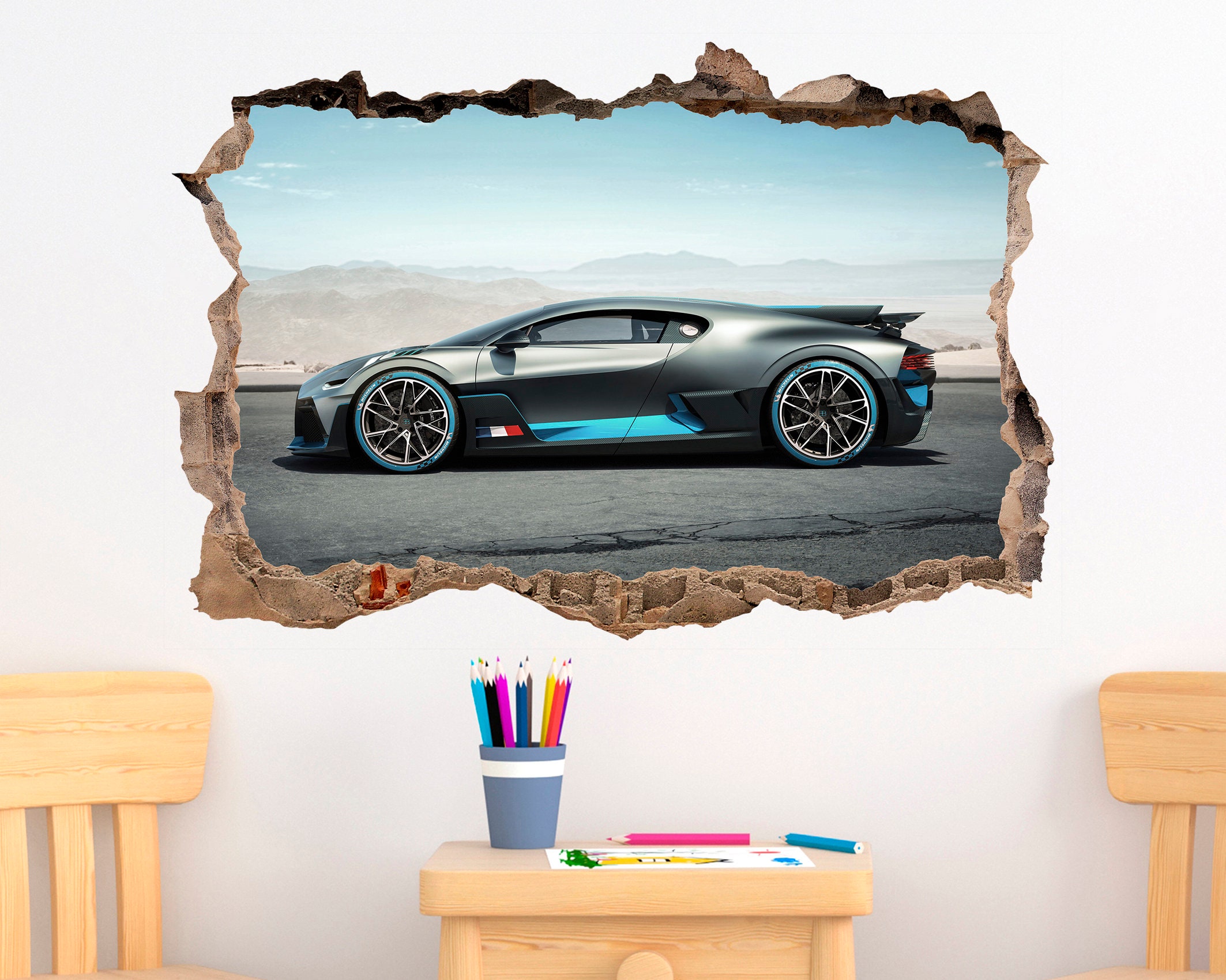 Bugatti Divo Sport Car Wall Decal Self-Adhesive Wall Sticker | Etsy