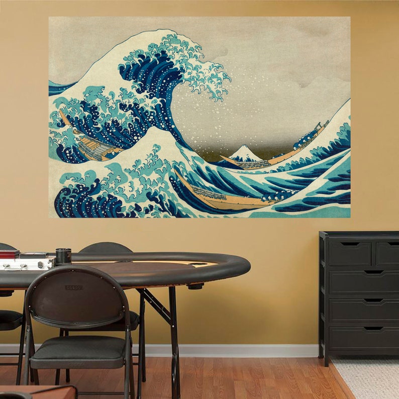 The Great Wave off Kanagawa Wall Mural Vinyl Print Wall Decal | Etsy UK