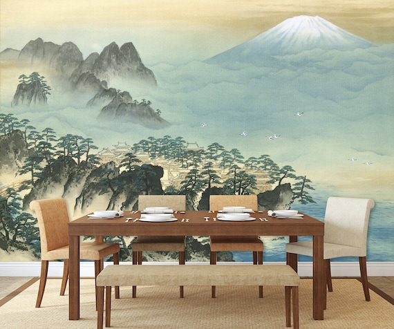 Japanese Landscape Painting Wallpaper Japanese Print Japan Home Decor