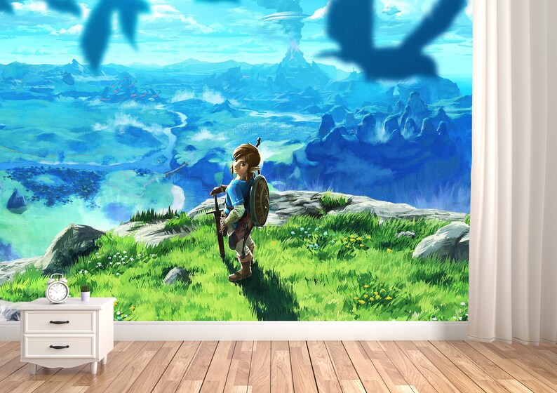 Zelda Wallpaper Fantasy Wall Mural Legend of Zelda Gaming - Etsy