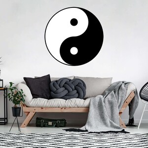 Yin and Yang Wall Decal Yoga Art Gift Chinese Philosophy Symbol Wall ...