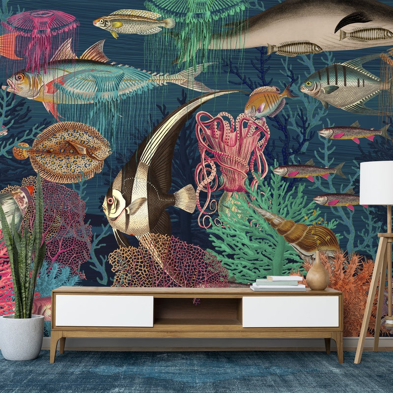 Fish Wallpaper - Etsy