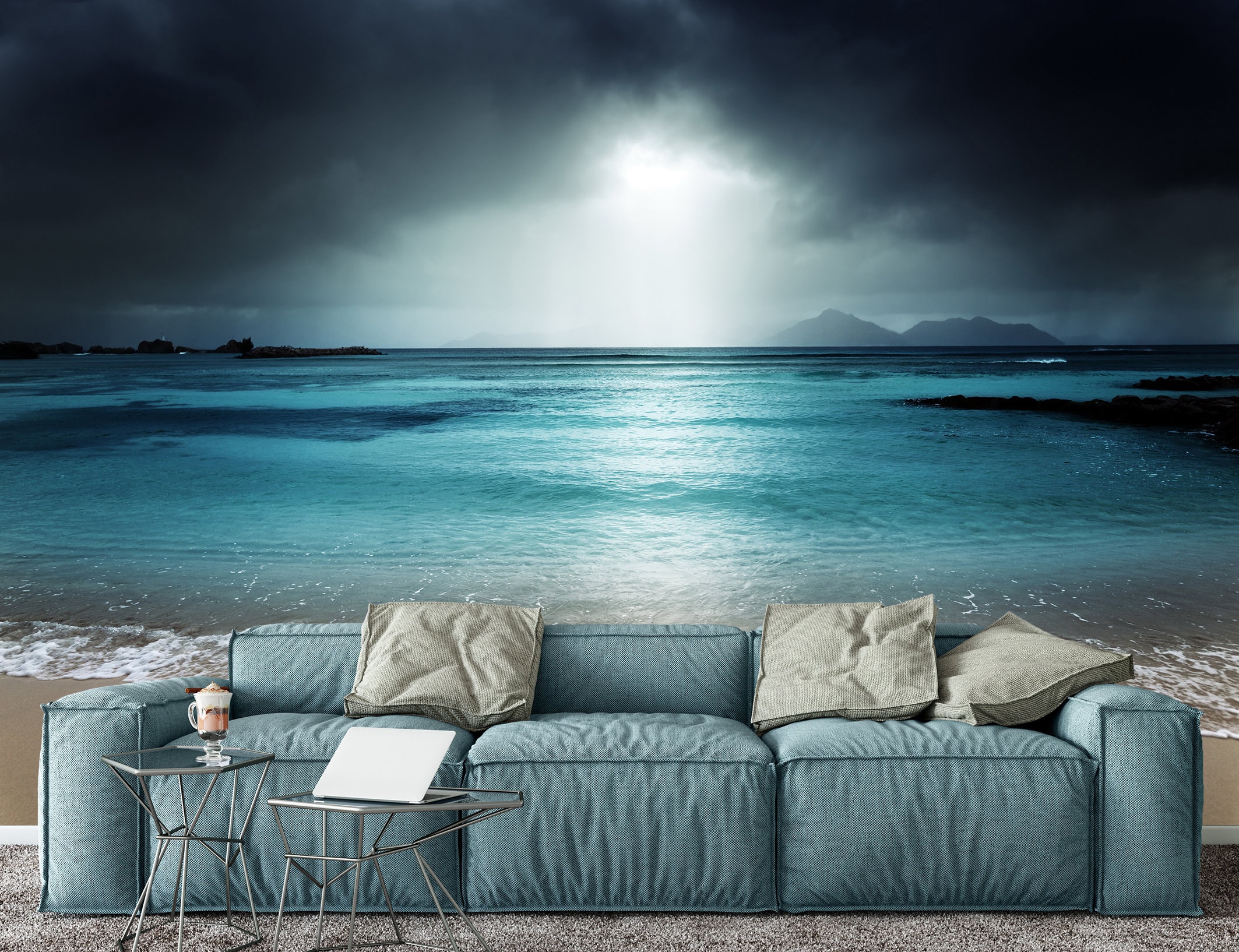 Tropical Wallpaper Sea Wallpaper Beach Wallpaper Vinyl - Etsy Canada