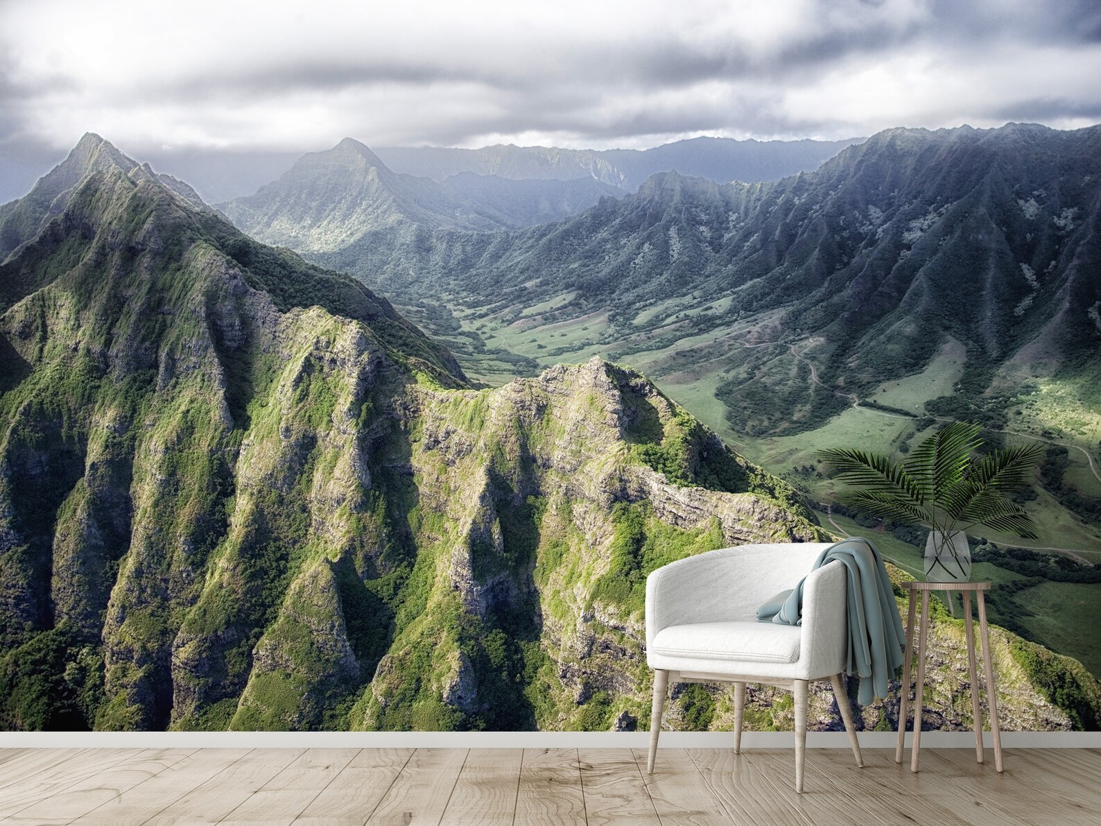 Wilderness Mountains Wall Mural Peel and Stick Landscape | Etsy