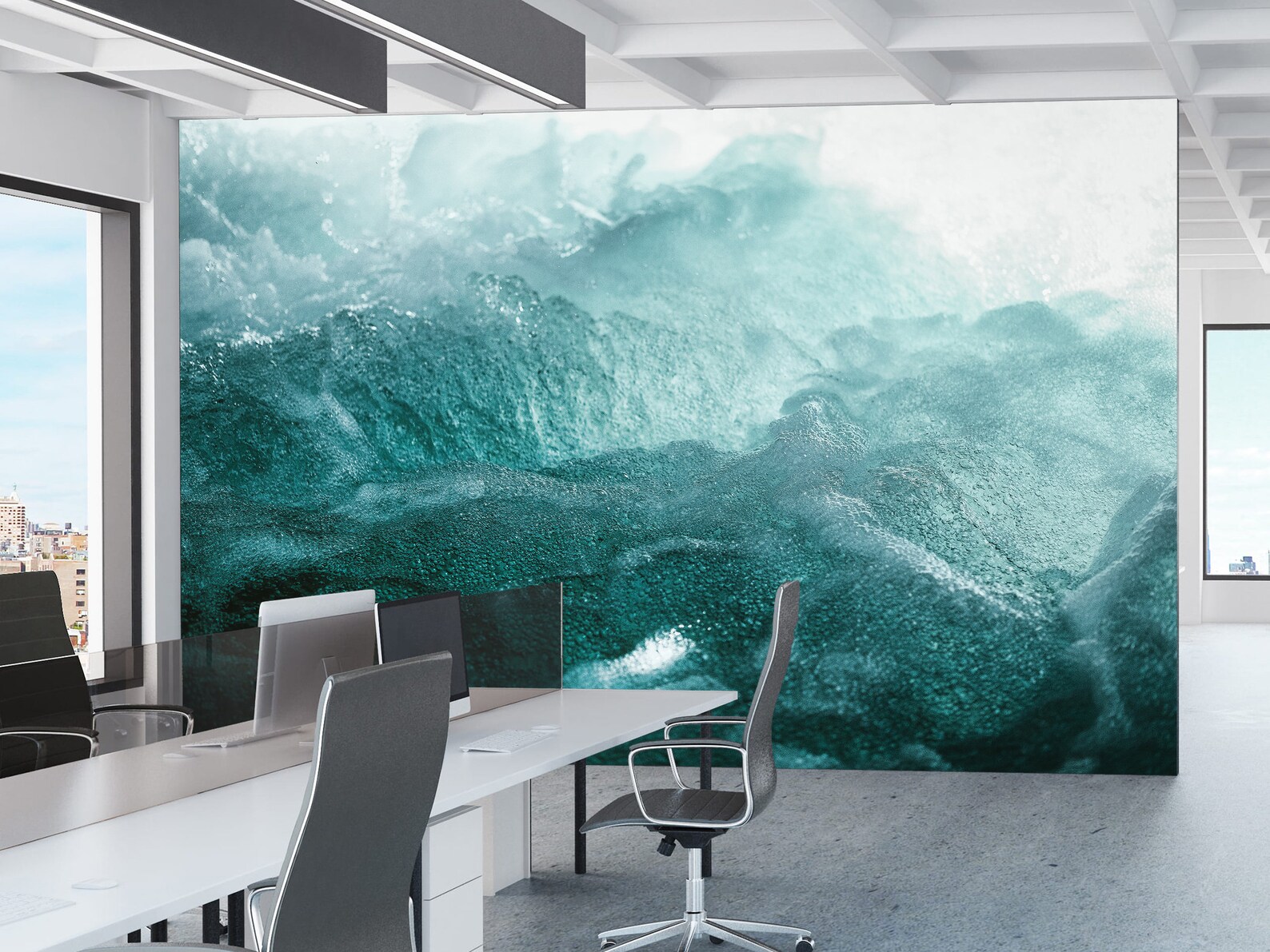 Water Mural Underwater Wallpaper Abstract Mural Sea Wave Wallpaper Sea ...