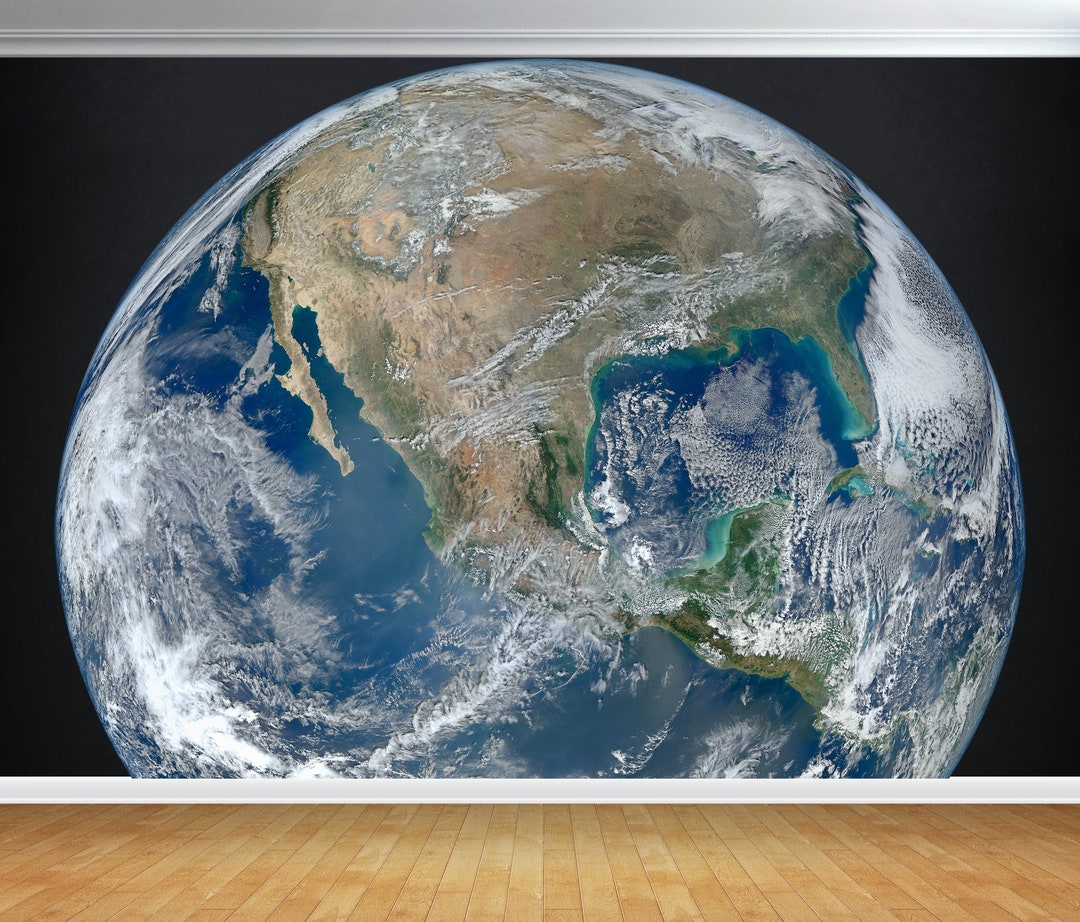 Planet Earth Extra Large Wall Sticker Earth Wall Decal Earth Wall Decor ...