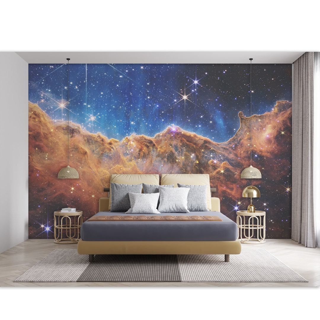 Peel and Stick Space Wallpaper Wall Mural Bedroom Accent Wall - Etsy