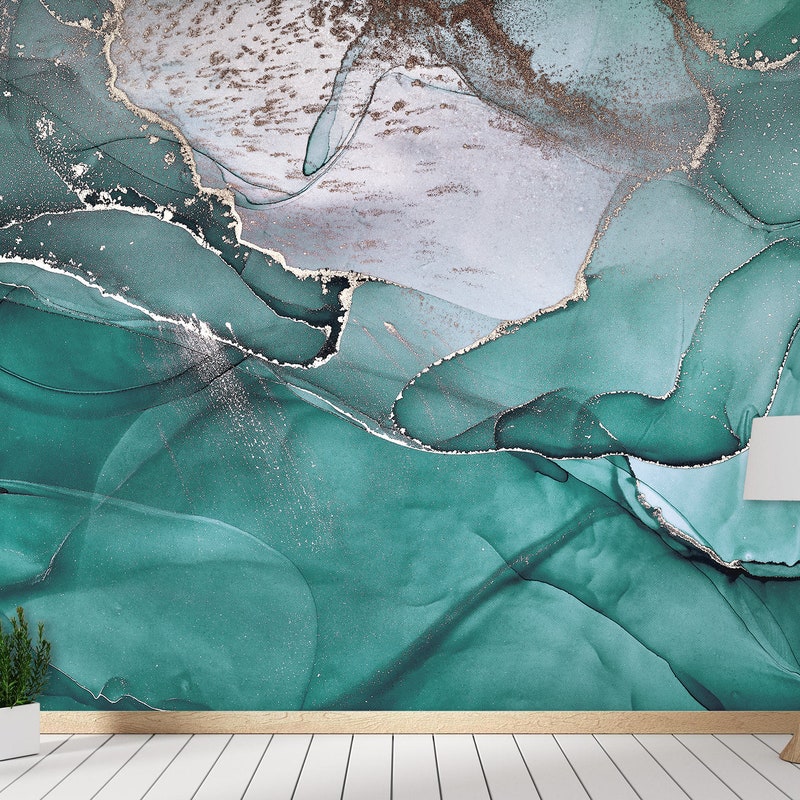 Turquoise Wallpaper - Etsy