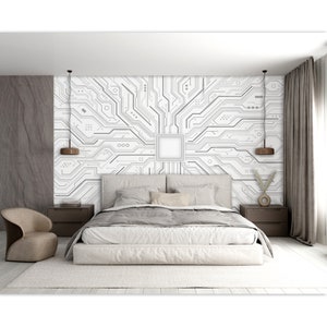 Abstract Electronic Circuit Board Wall Mural Wallpaper IT Technology ...