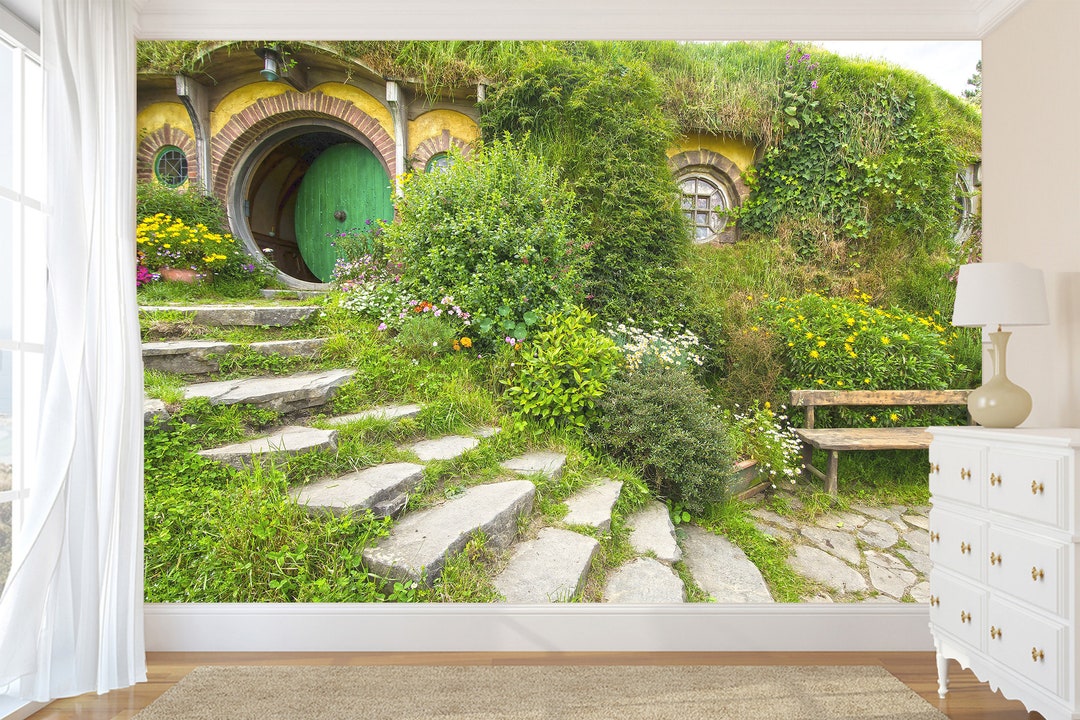 Wall Murals Hobbit House Wallpaper Print Peel and Stick Movie Location ...