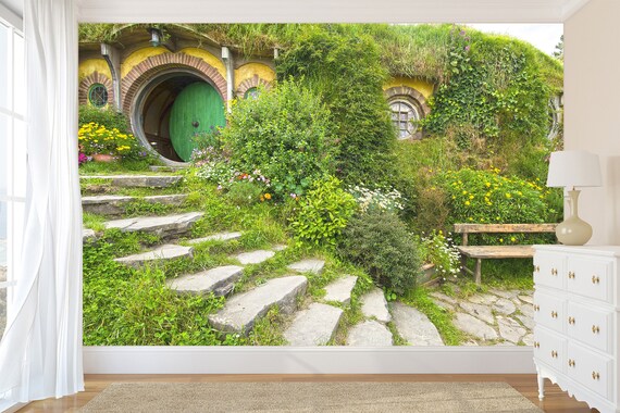 Wall Murals Hobbit House Mural Wallpaper Print Peel & - Etsy Canada