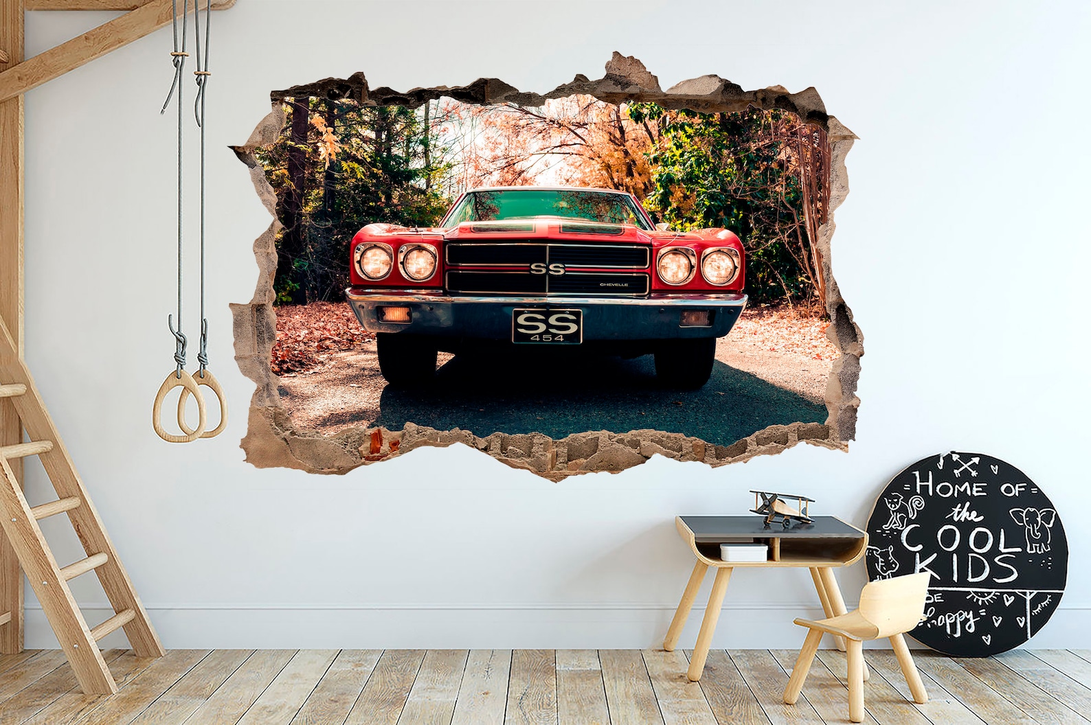 Chevrolet Chevelle SS Broken Wall Decal Muscle Car Wall - Etsy