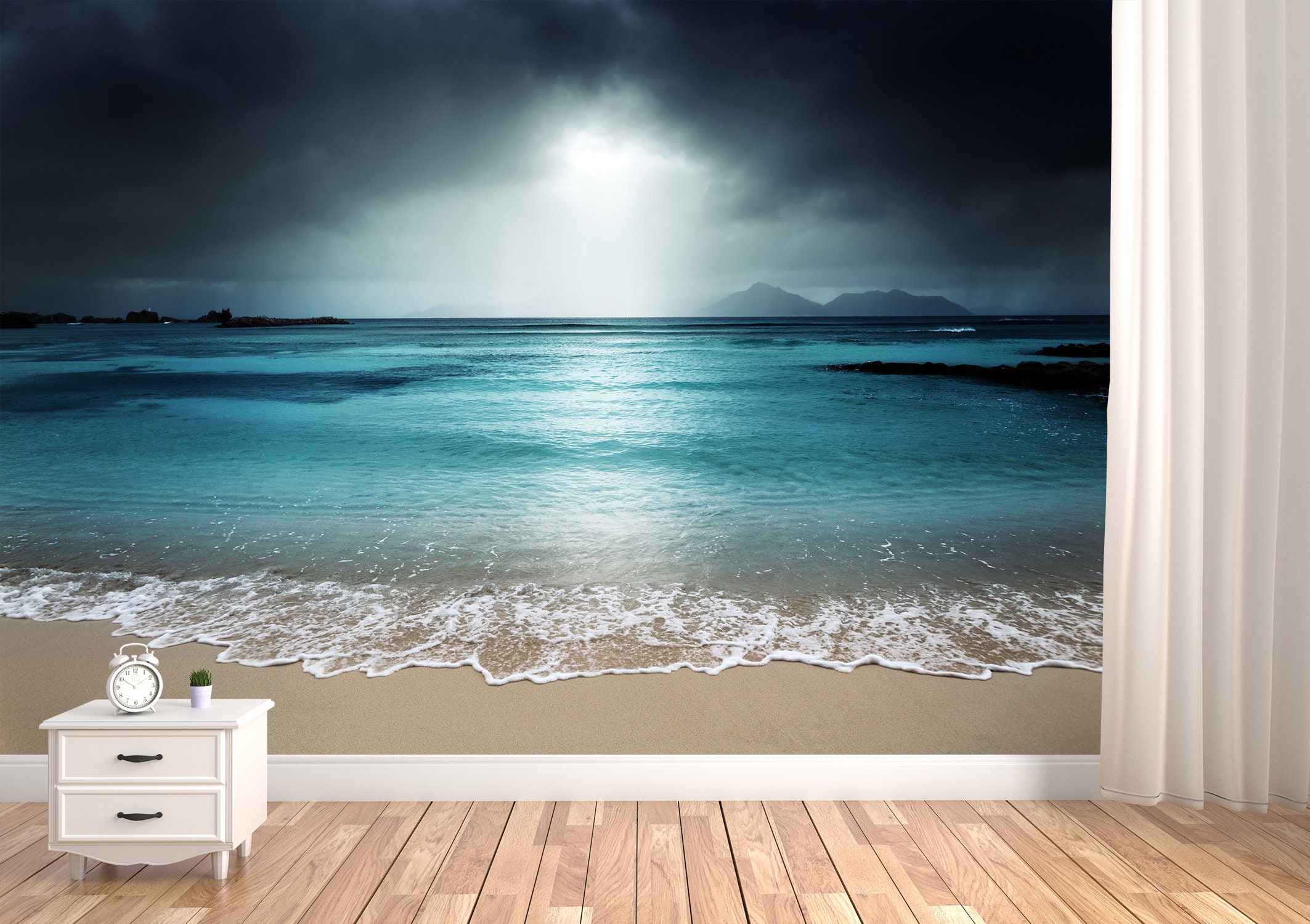 Tropical Wallpaper Sea Wallpaper Beach Wallpaper Vinyl - Etsy Canada