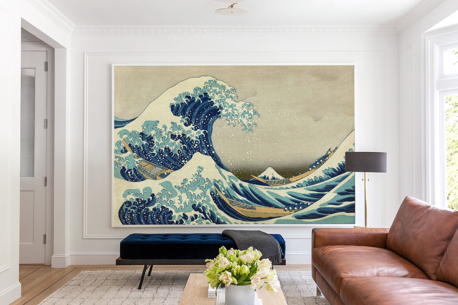 The Great-wave-off-kanagawa Mural Bedroom Wallpaper Peel and Stick ...