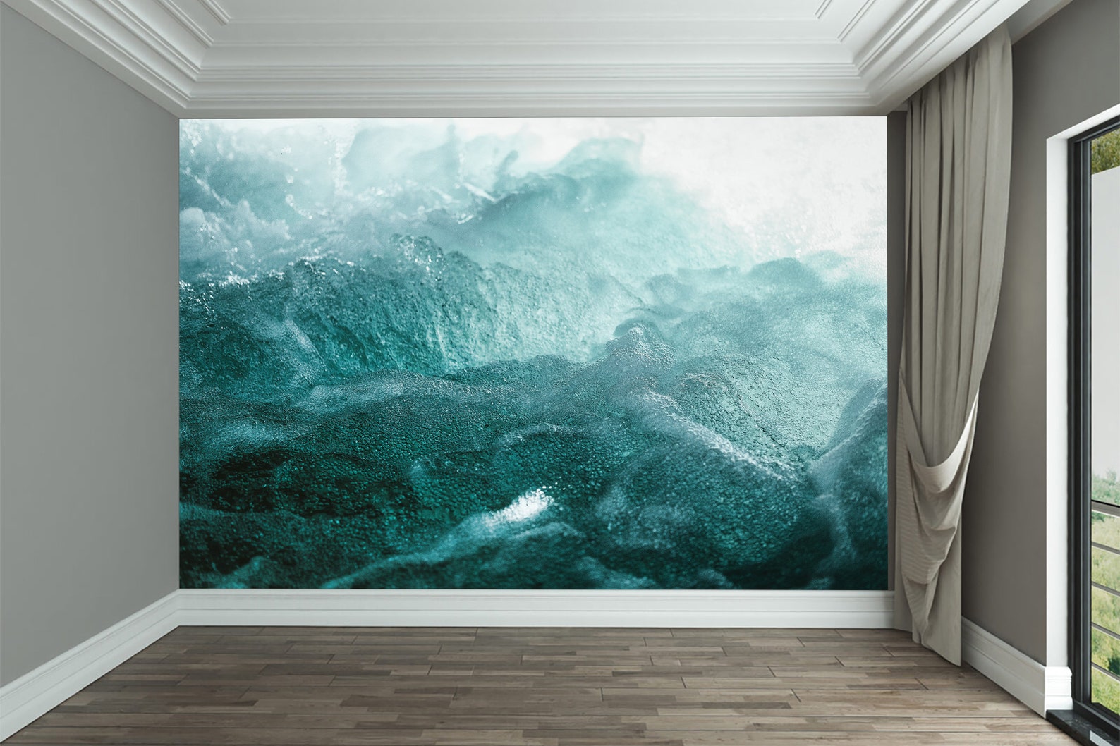 Water Mural Underwater Wallpaper Abstract Mural Sea Wave | Etsy