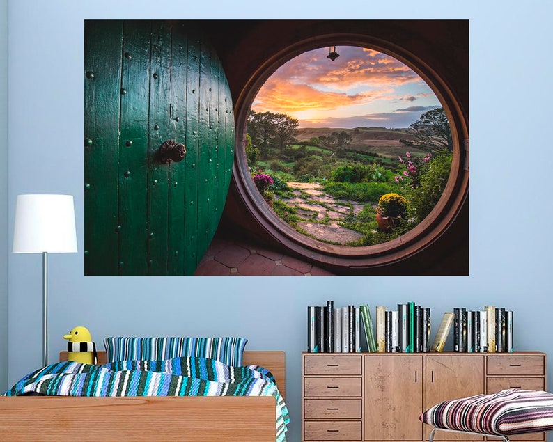 Wall Murals Hobbit House Mural Wallpaper Print Peel & - Etsy