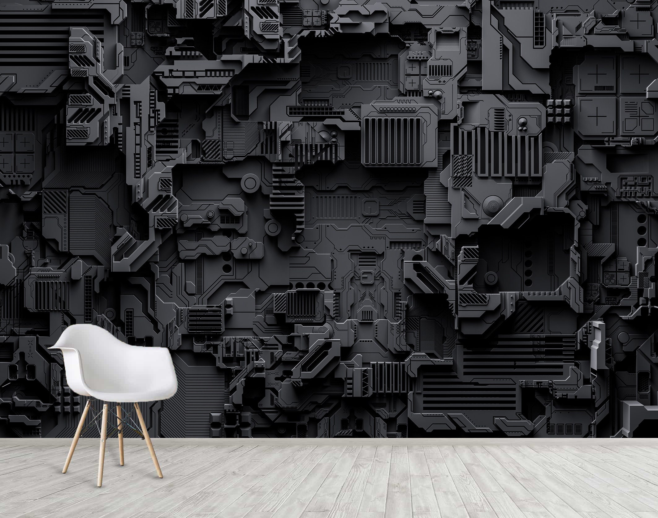 Abstract Graphics Wall Mural Computer Games Cyber Style - Etsy UK