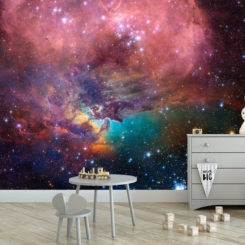Star Clusters Galaxy Wallpaper Peel and Stick Space Wall Mural - Etsy