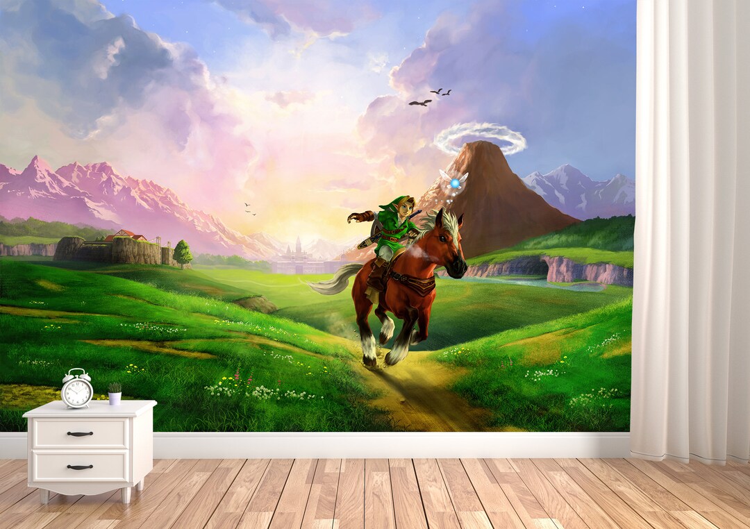 Zelda Wallpaper Zelda Mural Legend of Zelda Vinyl Wallpaper - Etsy
