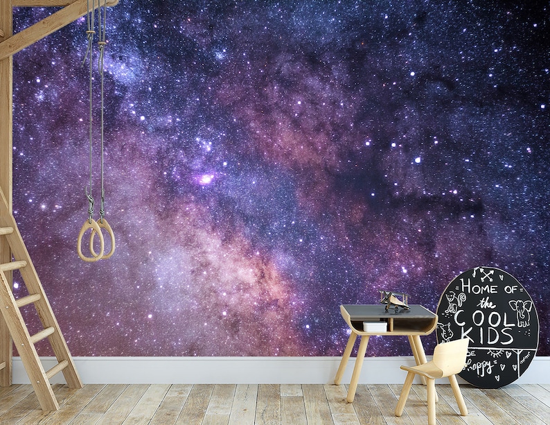 Star Clusters Galaxy Wallpaper Peel and Stick Space Wall Mural Starry ...