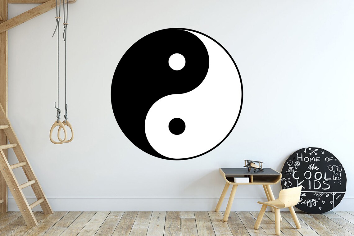 Yin and Yang Wall Decal Yoga Art Gift Yin Yang Wall Decor - Etsy