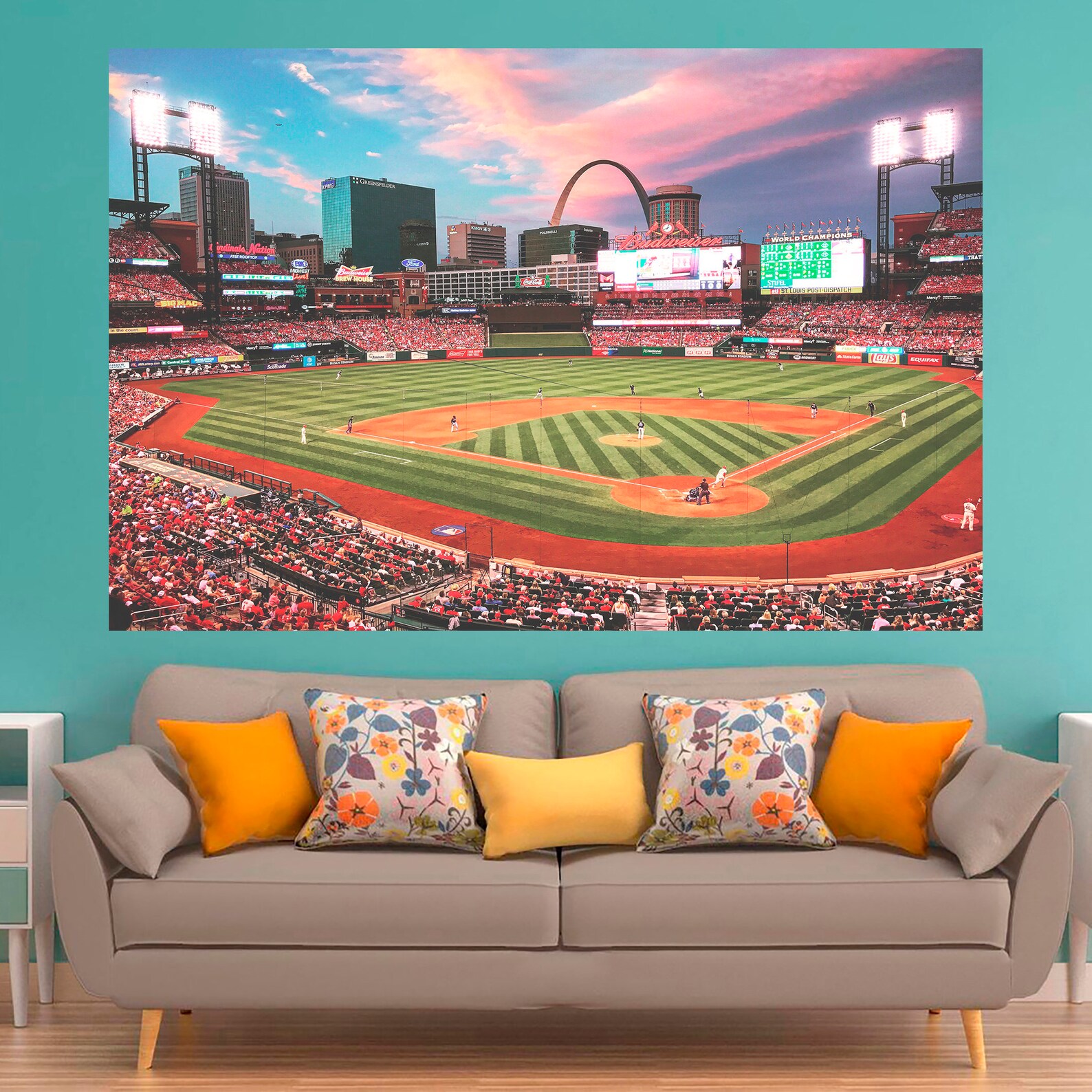Busch Stadium Wall Mural Peel&stick St-louis Ballpark - Etsy