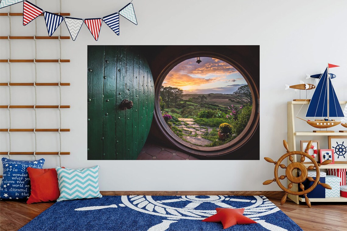 Wall Murals - Hobbit House Mural - Wallpaper Print - Peel and Stick ...