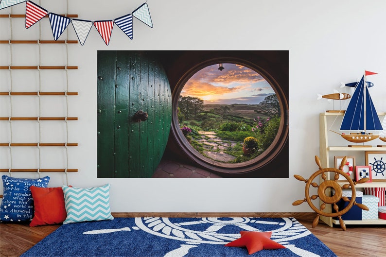 Wall Murals Hobbit House Mural Wallpaper Print Peel & - Etsy UK