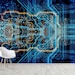 Abstract Electronic Circuit Board Wall Mural Wallpaper IT Technology ...