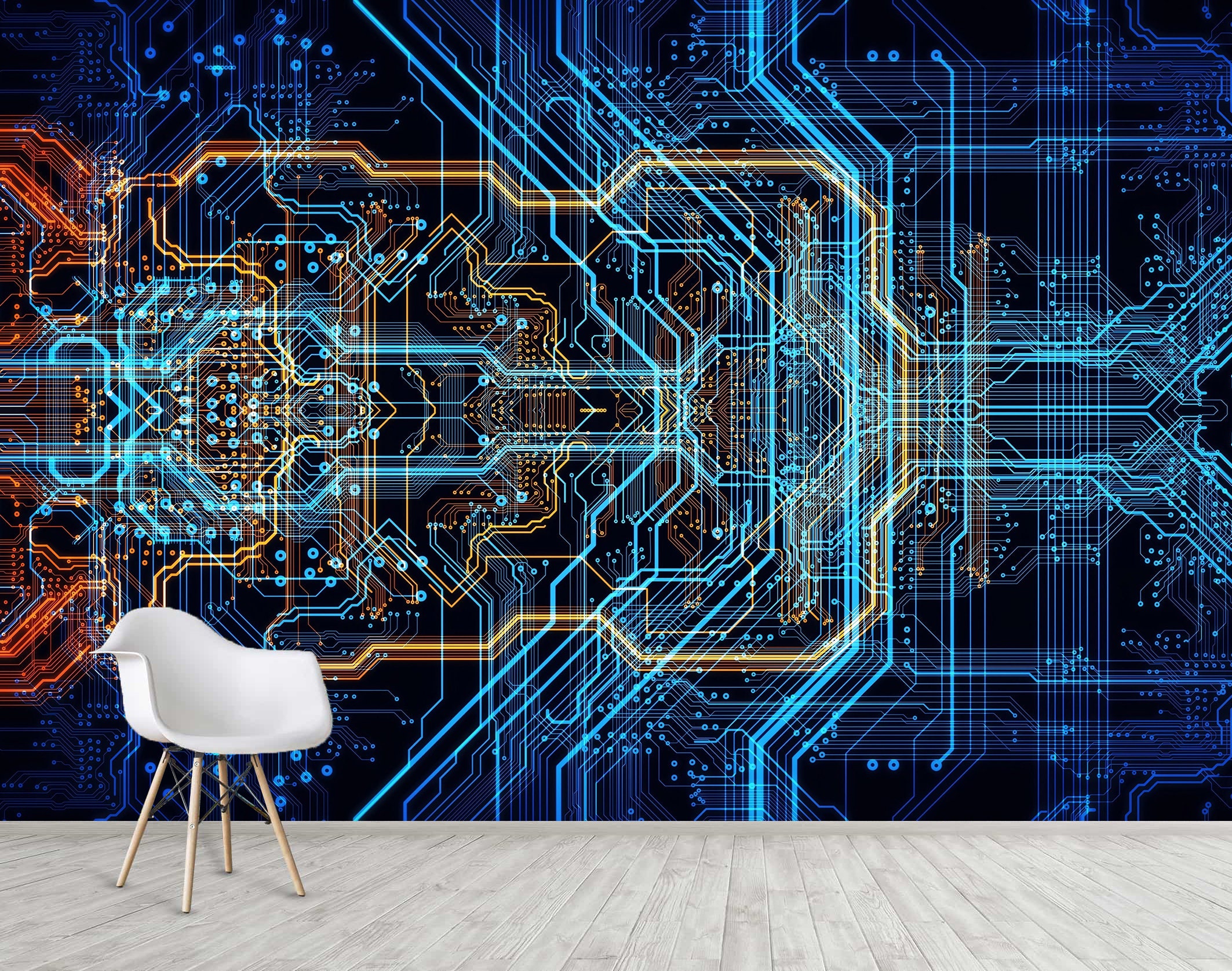 Abstract Electronic Circuit Board Wall Mural Wallpaper IT Technology ...
