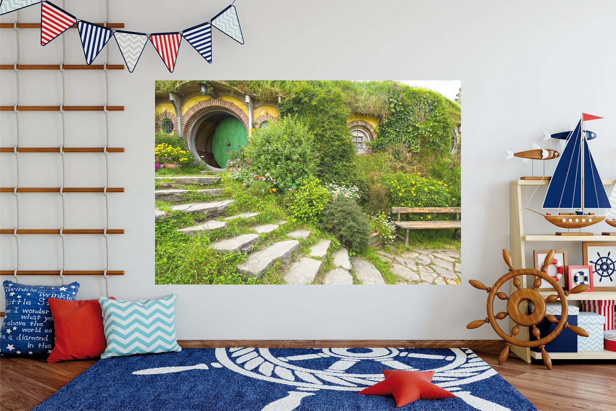 Wall Murals Hobbit House Mural Wallpaper Print Peel & - Etsy Canada