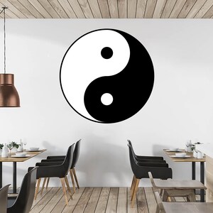Yin and Yang Wall Decal Yoga Art Gift Chinese Philosophy Symbol Wall ...