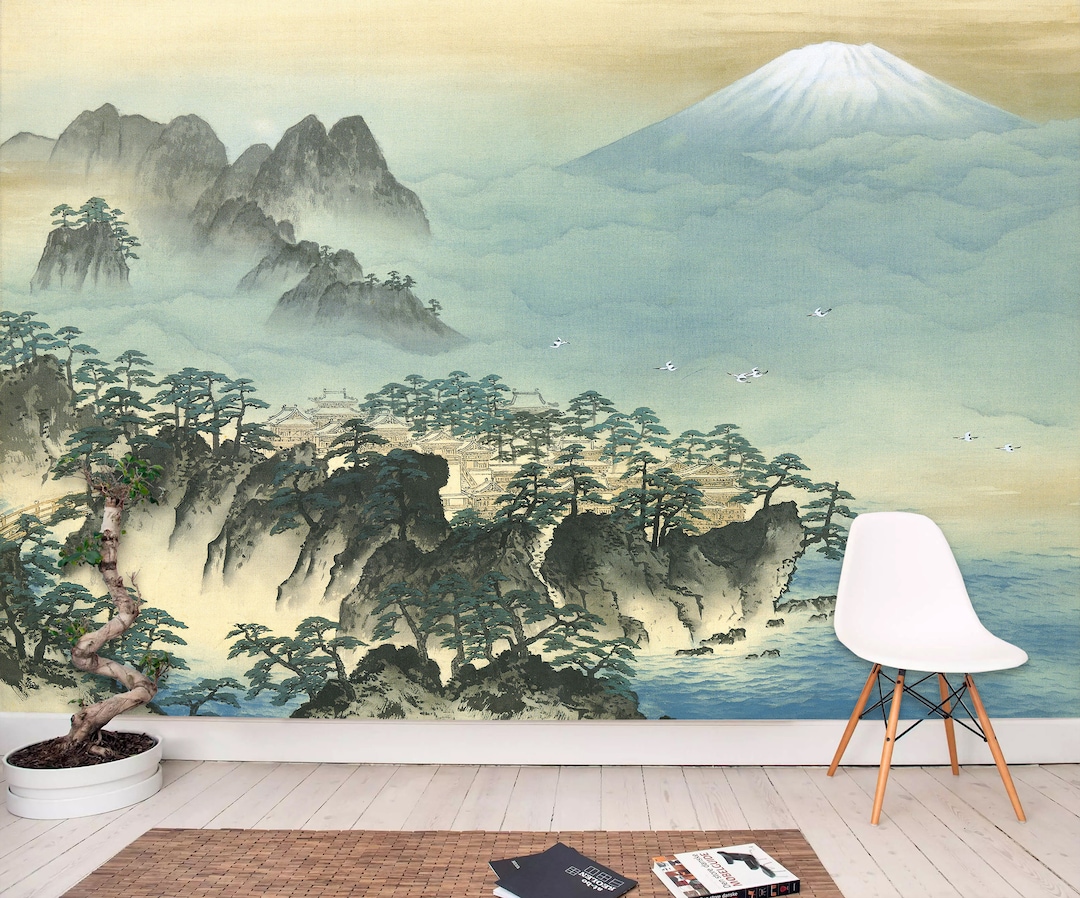 Japanese Art Wall Mural Print Vinyl Wallpaper Large Wall Decor Japan ...