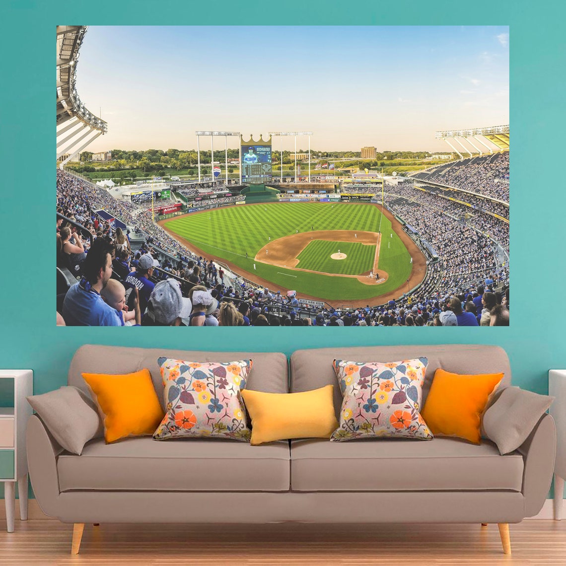Kauffman Stadium Decal Kansas City Baseball Park Vinyl Wall | Etsy