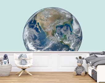 Earth Wall Decal - Planet Wall Art - Bedroom Wall Decal - Earth Wall ...