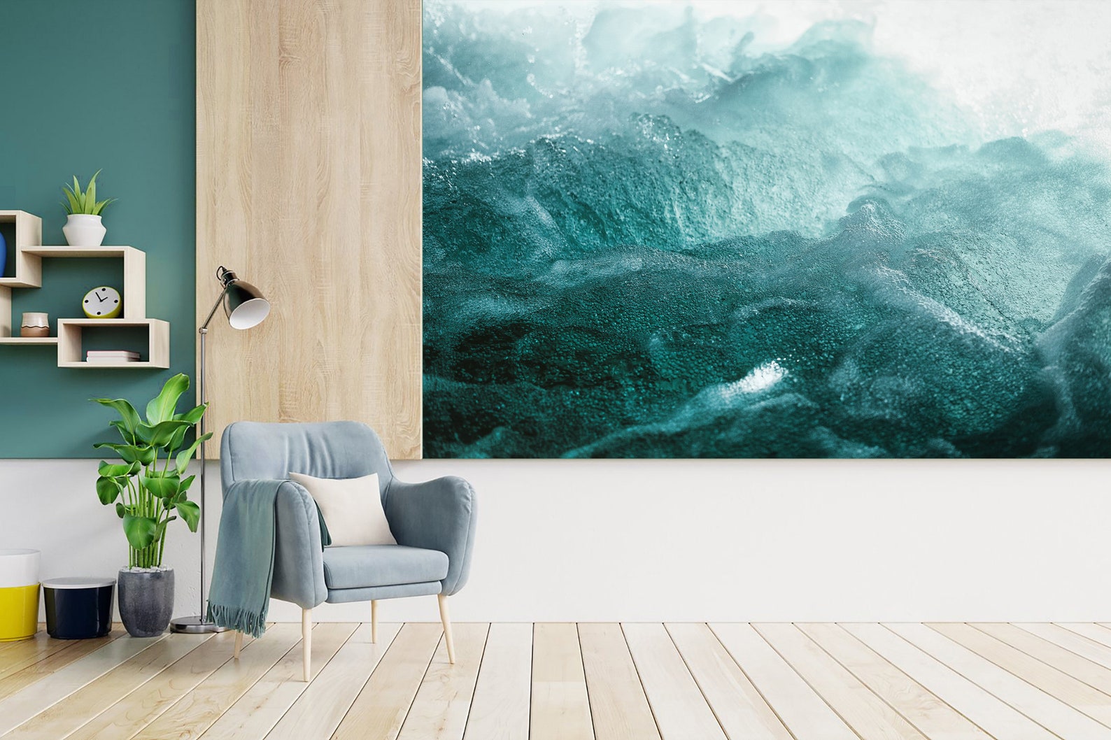 Water Mural Underwater Wallpaper Abstract Mural Sea Wave | Etsy
