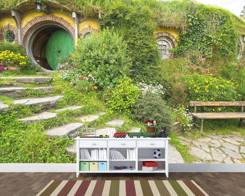 Wall Murals Hobbit House Mural Wallpaper Print Peel & - Etsy Canada