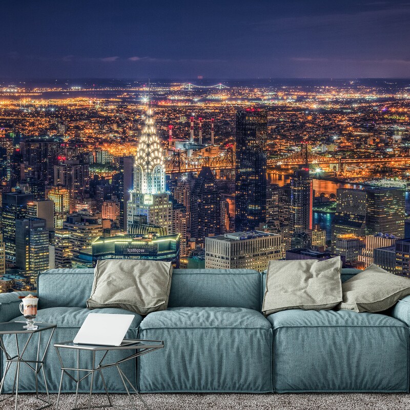 Cityscape Wall Decal - Etsy
