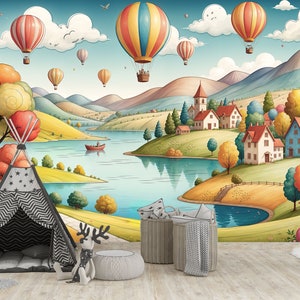 Fantasy Colorful Landscape Kids Room Wallpaper Peel and Stick ...