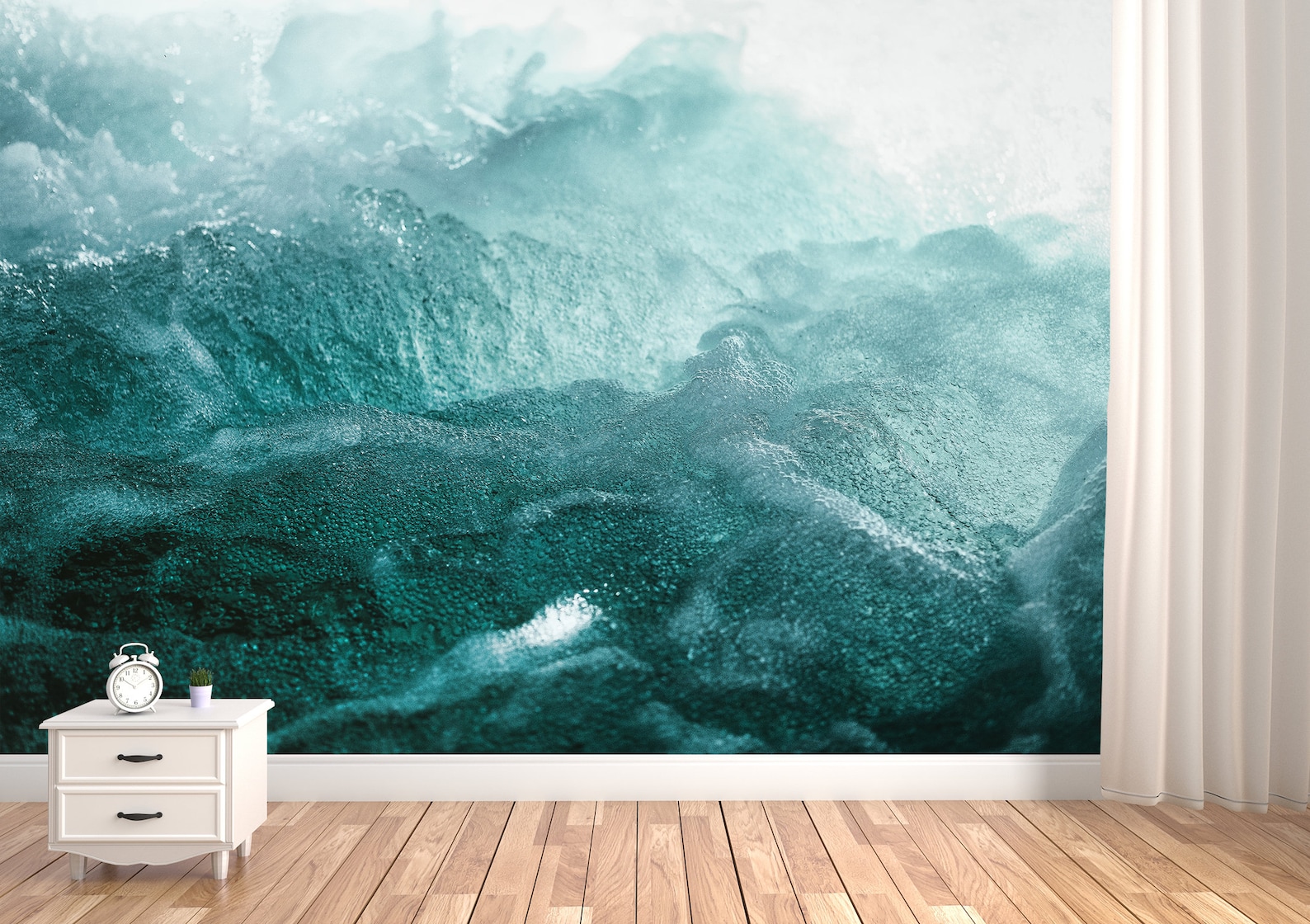 Water Mural Underwater Wallpaper Abstract Mural Sea Wave Wallpaper Sea ...