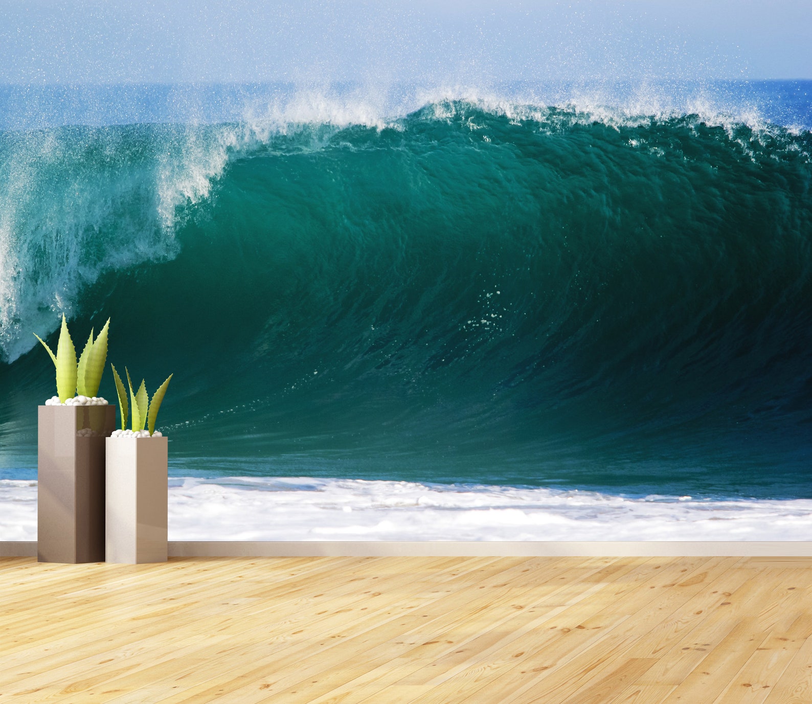 Large Surf Wave Wall Mural Wallpaper Peel and Stick Ocean Wave ...