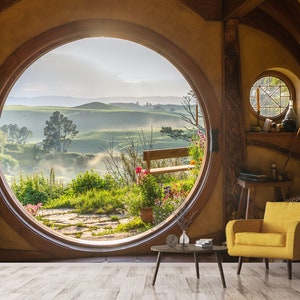 View From the Hobbit House Wallpaper Peel and Stick or Traditional Kids ...