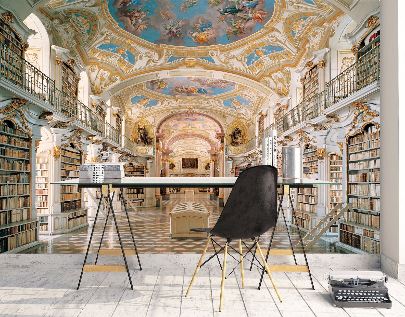 Books Library Wall Mural Old Library Peel and Stick Vinyl - Etsy