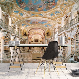 Books Library Wall Mural Old Library Peel and Stick Vinyl - Etsy