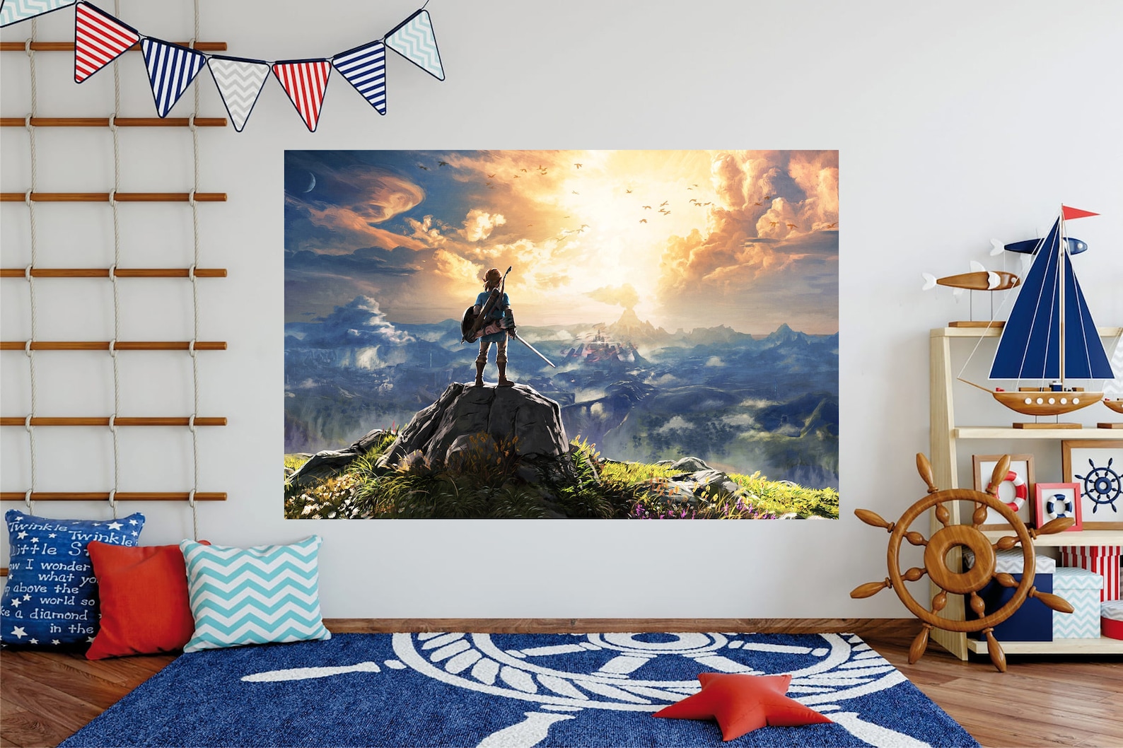 Zelda Wallpaper Zelda Mural Legend of Zelda Vinyl Wallpaper | Etsy