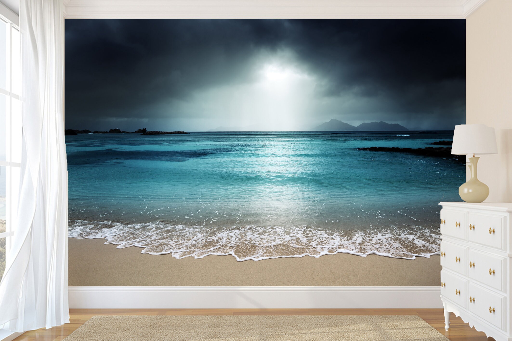 Tropical Wallpaper Sea Wallpaper Beach Wallpaper Vinyl - Etsy Canada